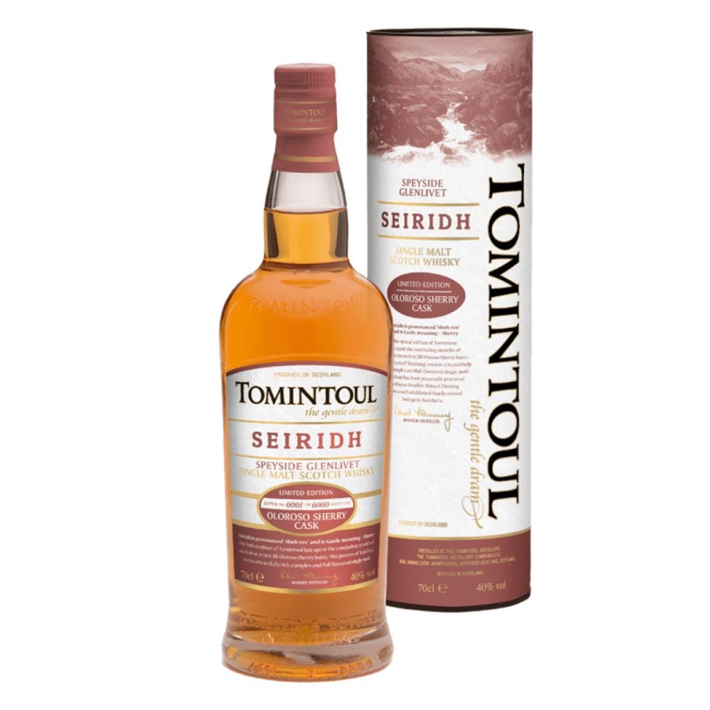 TOMINTOUL SEIRIDH SHERRY CASK FINISH SCOTCH WHISKY 40% 700ML – The Wine Providore