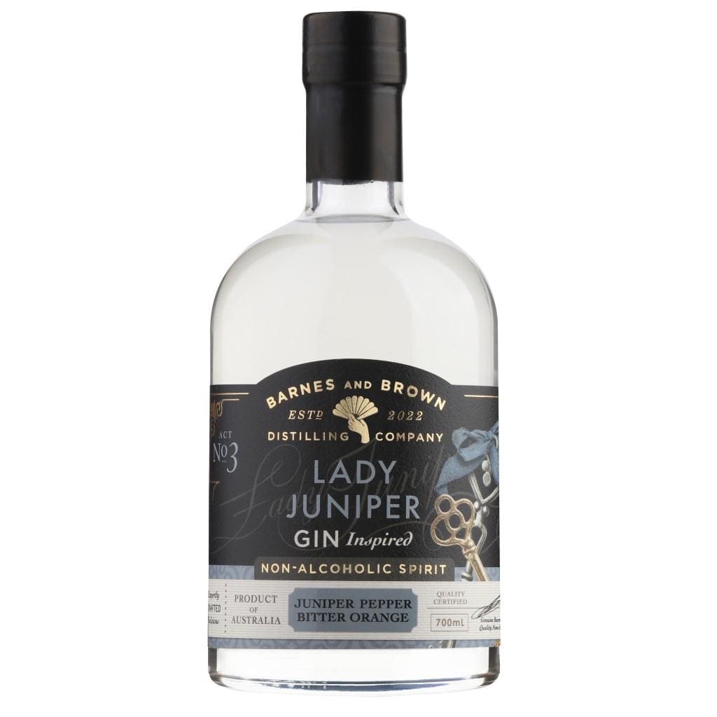 PERSONALISED BARNES & BROWN LADY JUNIPER - GIN INSPIRED NON ALC SPIRIT ...