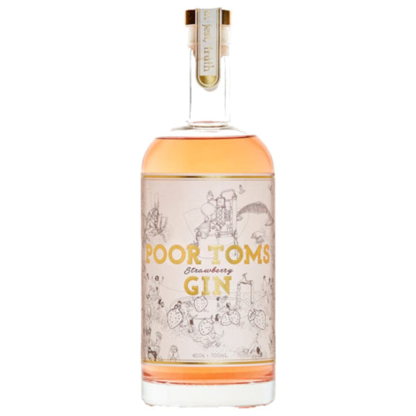Poor Toms Strawberry Gin & Tonic 250ml (4 Pack) - The Wine Providore
